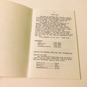 Other | Vintage 1985 Cangames 85 Booklet Annual Gaming Convention ...